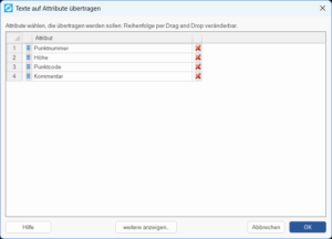 PLAN – Import, Export, Konvertierung – Manuelles Übertragen Attribute ...